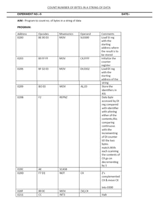 microprocessor 8086 lab manual !! | PDF