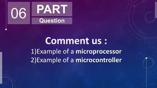 ppt on microprocessor & microcontroller | PPT