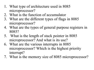 Microcprocessor and microcontroller part | PPTX