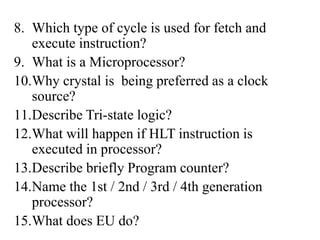 Microcprocessor and microcontroller part | PPTX
