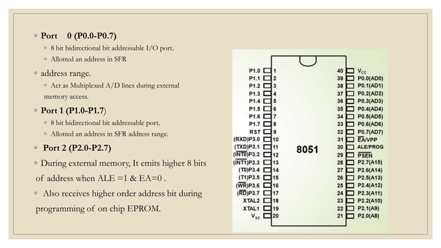 8051 architecture and pin configuration | PPT