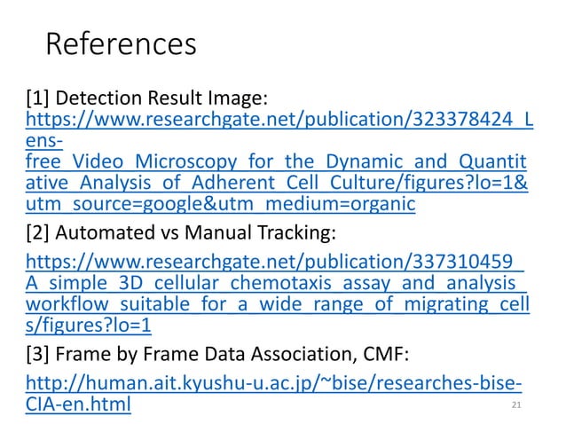 Motion and Position Map in Cell Tracking for Bioimaging | PPTX
