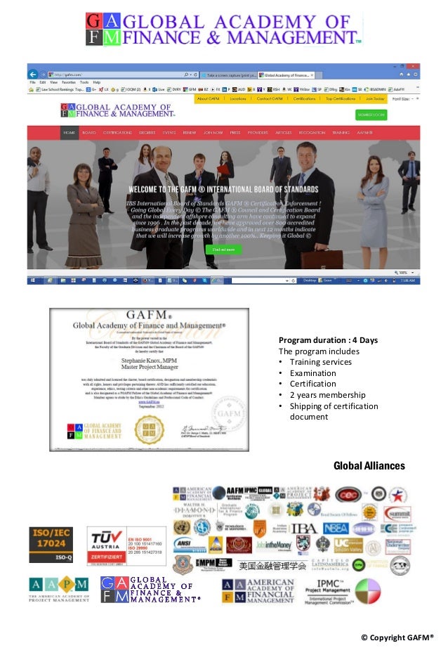 Certified Master Project Manager MPM