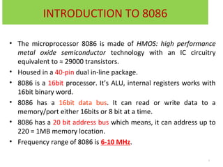 Architecture of 8086 Microprocessor | PPT