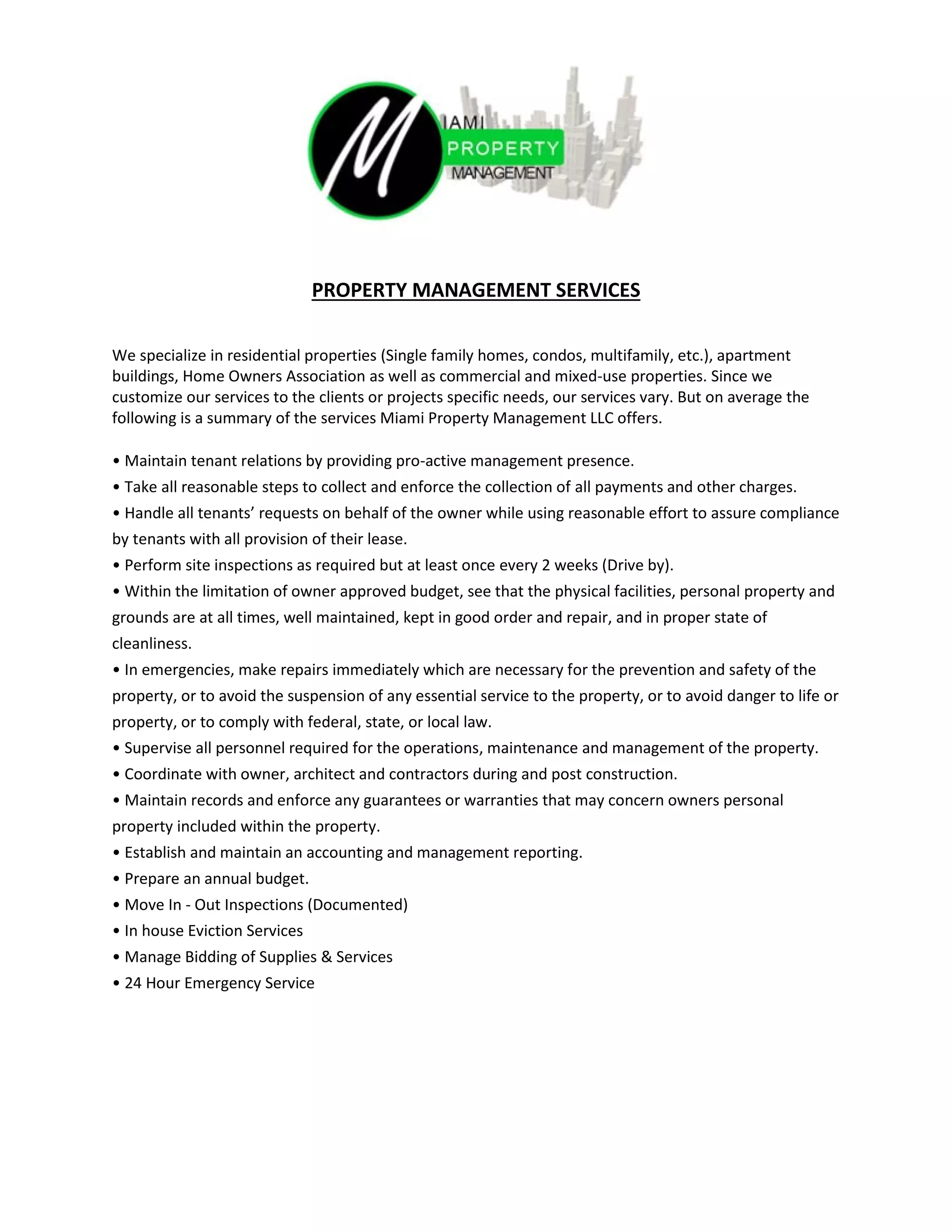 Miami Property Management | PDF