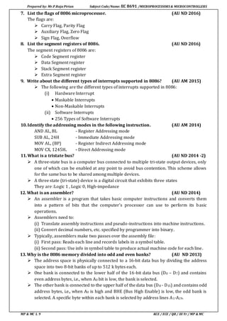 Micro Processor And Micro controller | PDF