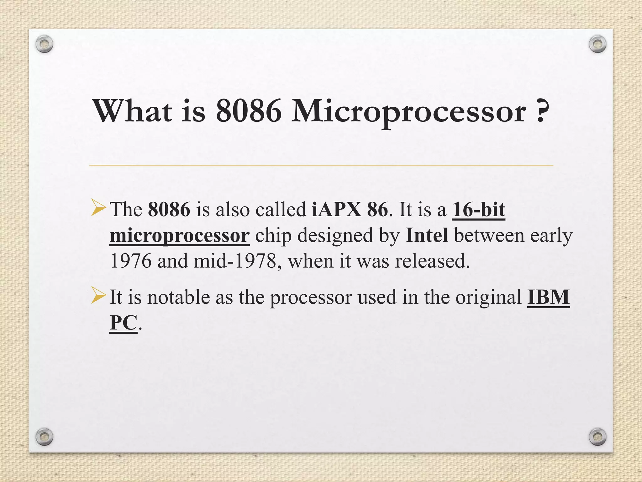 MPMC Microprocessor | PPTX