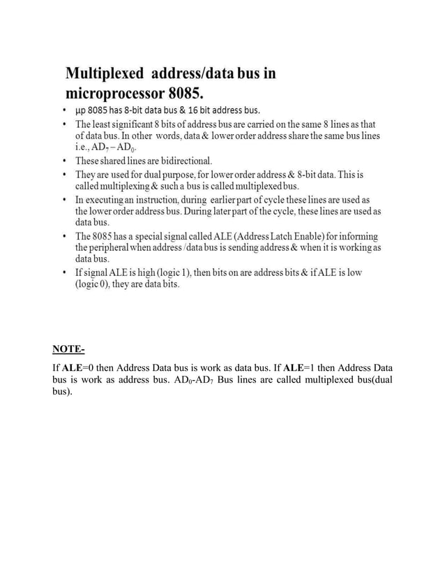MPMC UNIT-1. Microprocessor 8085 pdf Microprocessor and Microcontroller | PDF