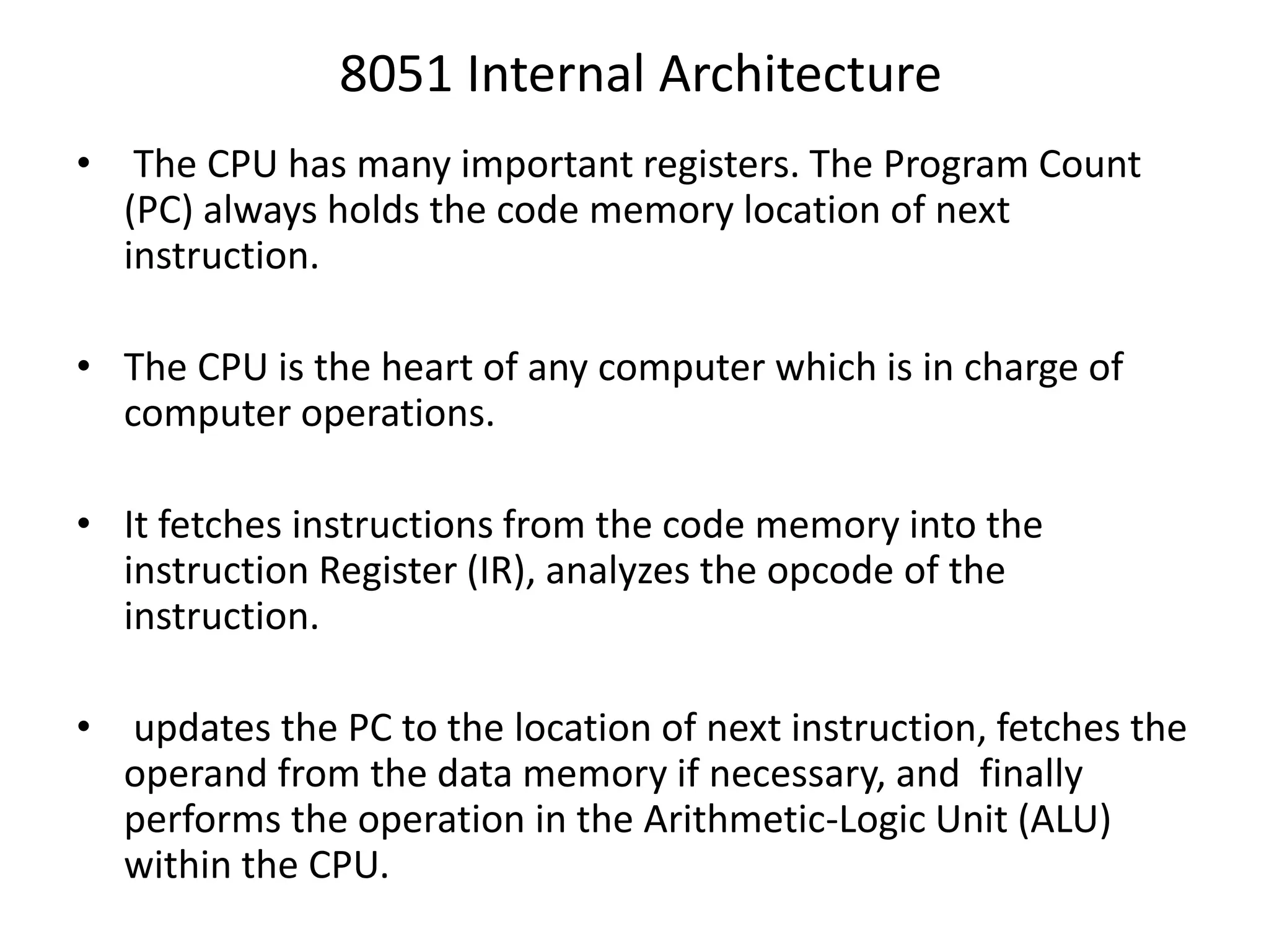 8051 Microcontroller | PPTX