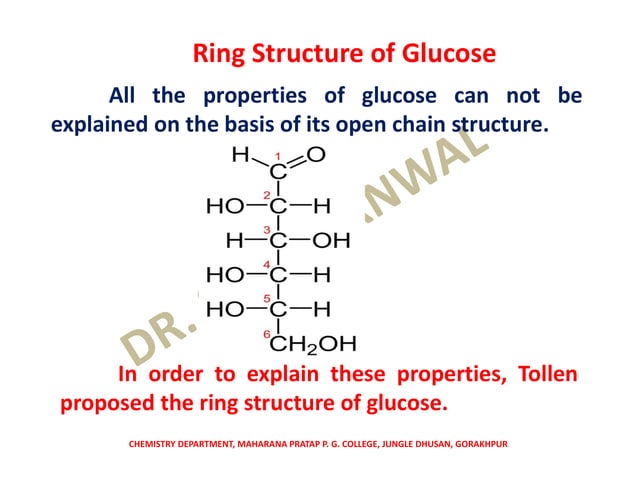 Ring Structure of Glucose .Carbohydrates #Glucose and Fructose | PDF