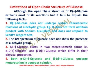 Ring Structure of Glucose .Carbohydrates #Glucose and Fructose | PPT