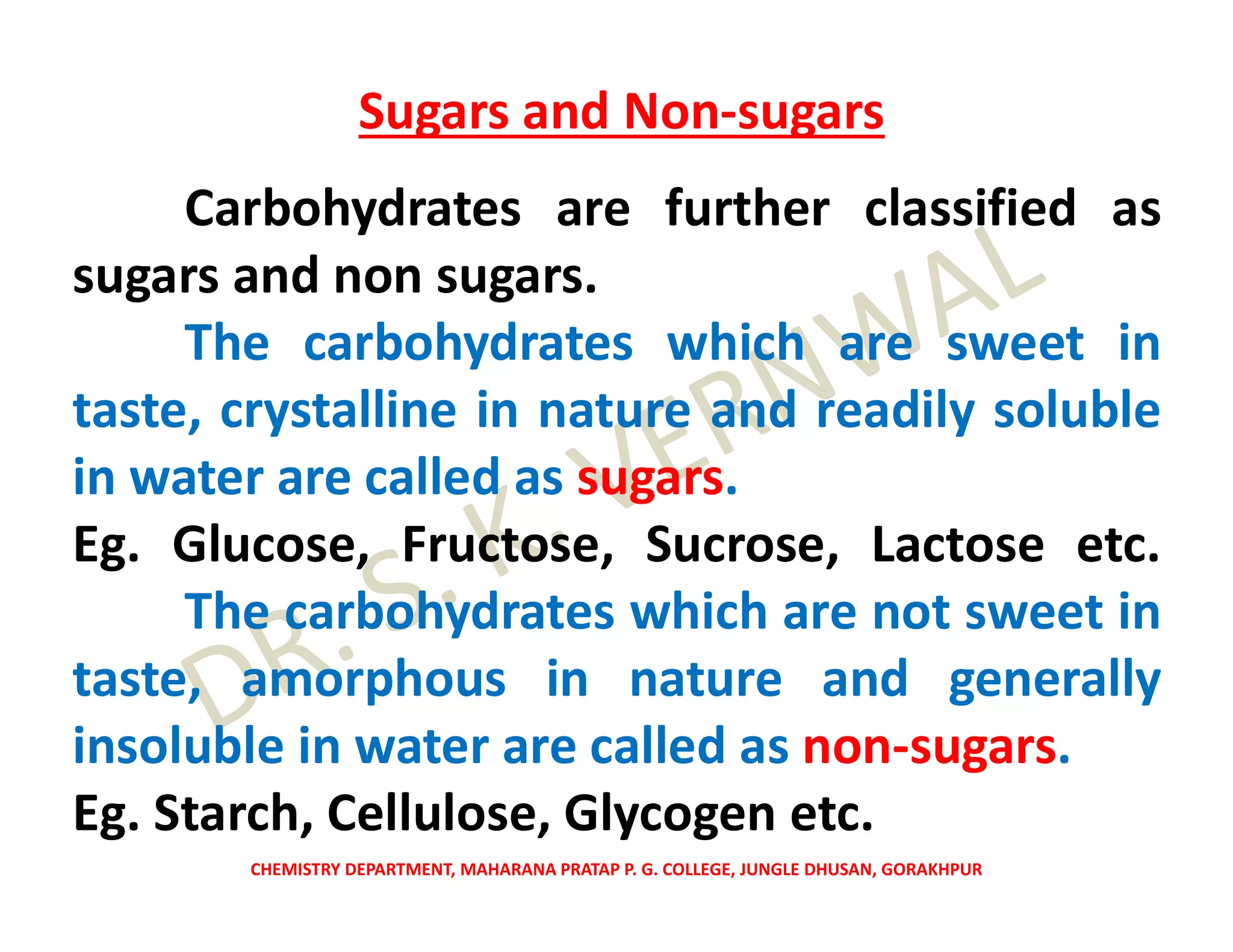 CARBOHYDRATE | classification Of carbohydrates | PDF
