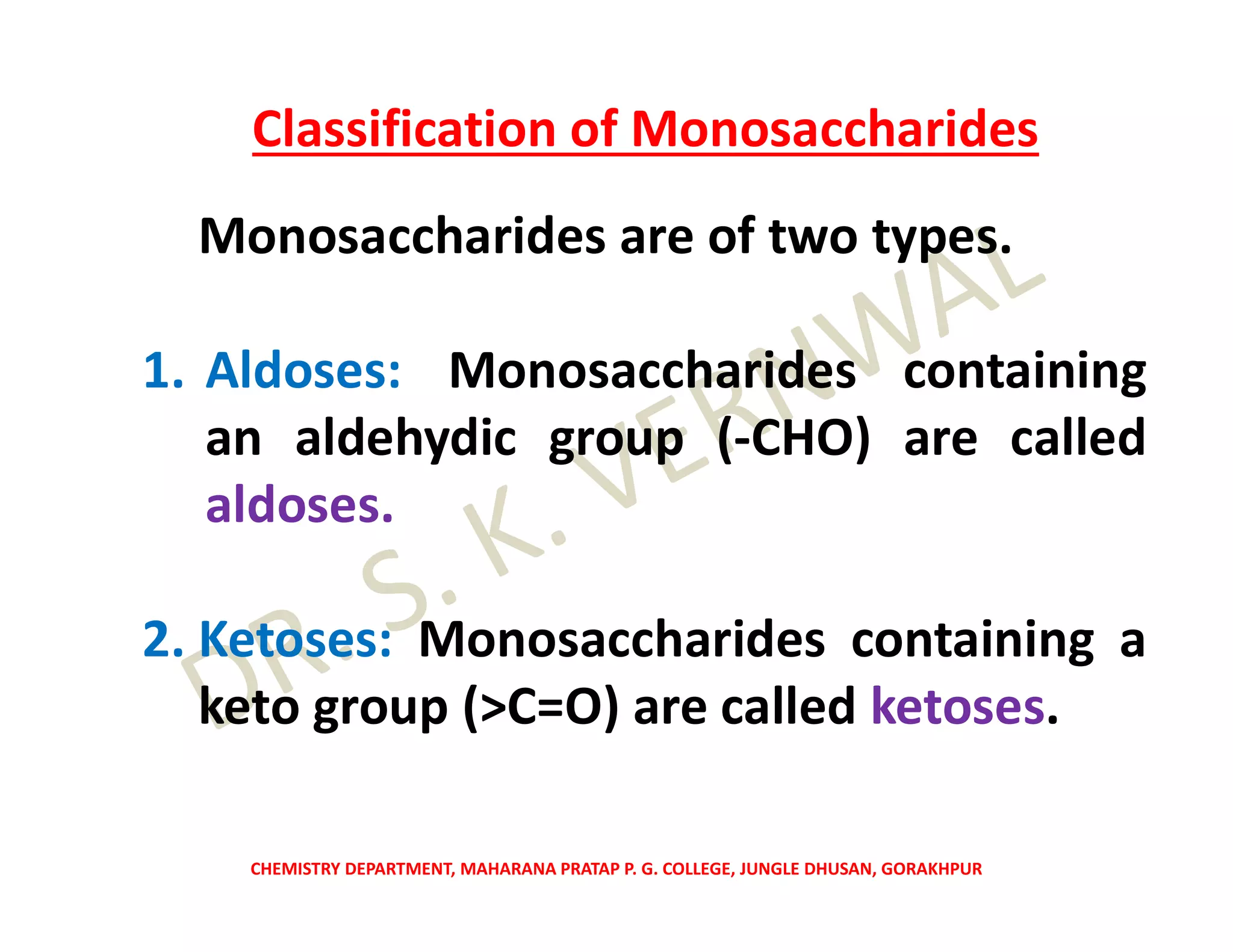 CARBOHYDRATE | classification Of carbohydrates | PDF