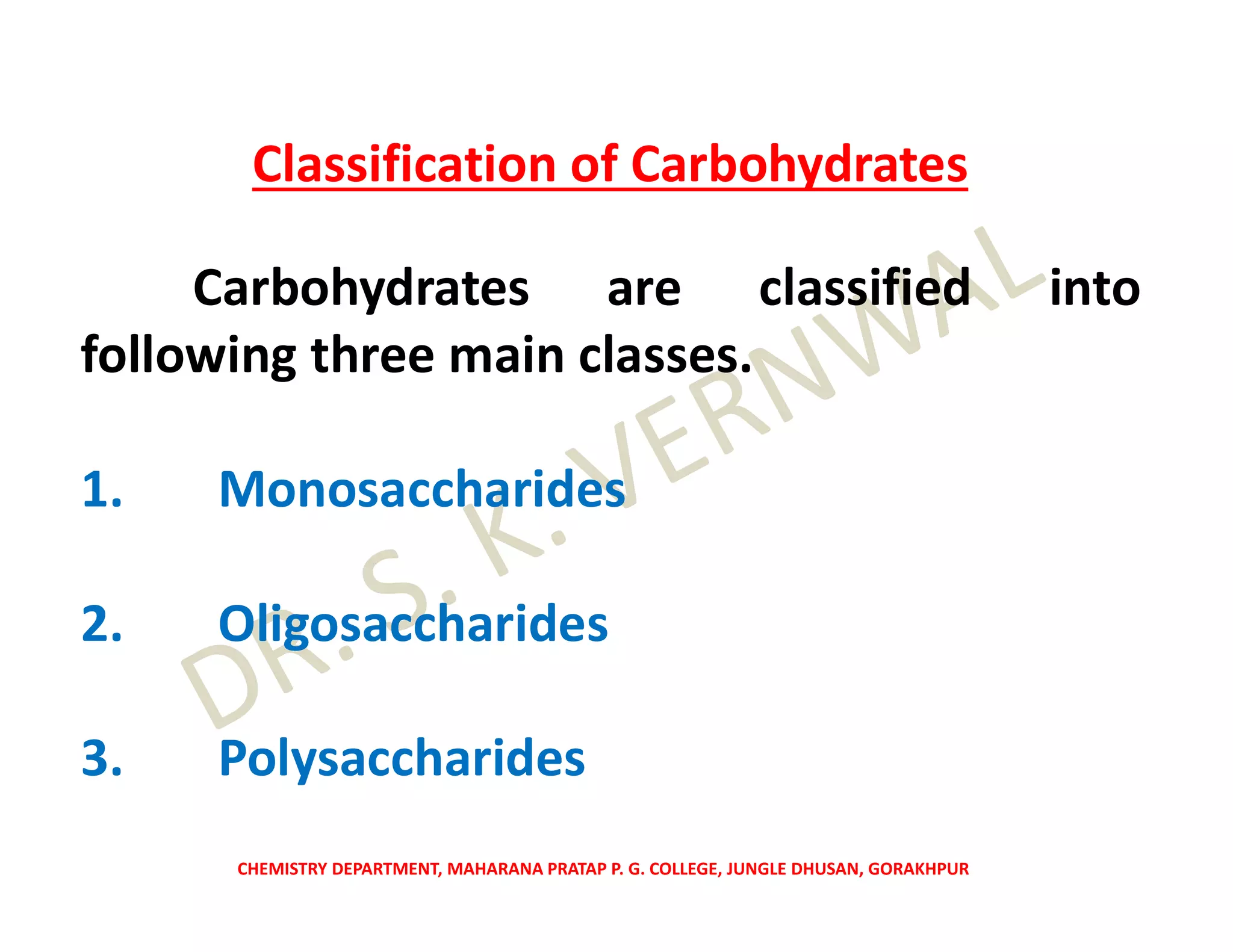 CARBOHYDRATE | classification Of carbohydrates | PPT