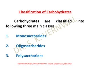 CARBOHYDRATE | classification Of carbohydrates | PDF