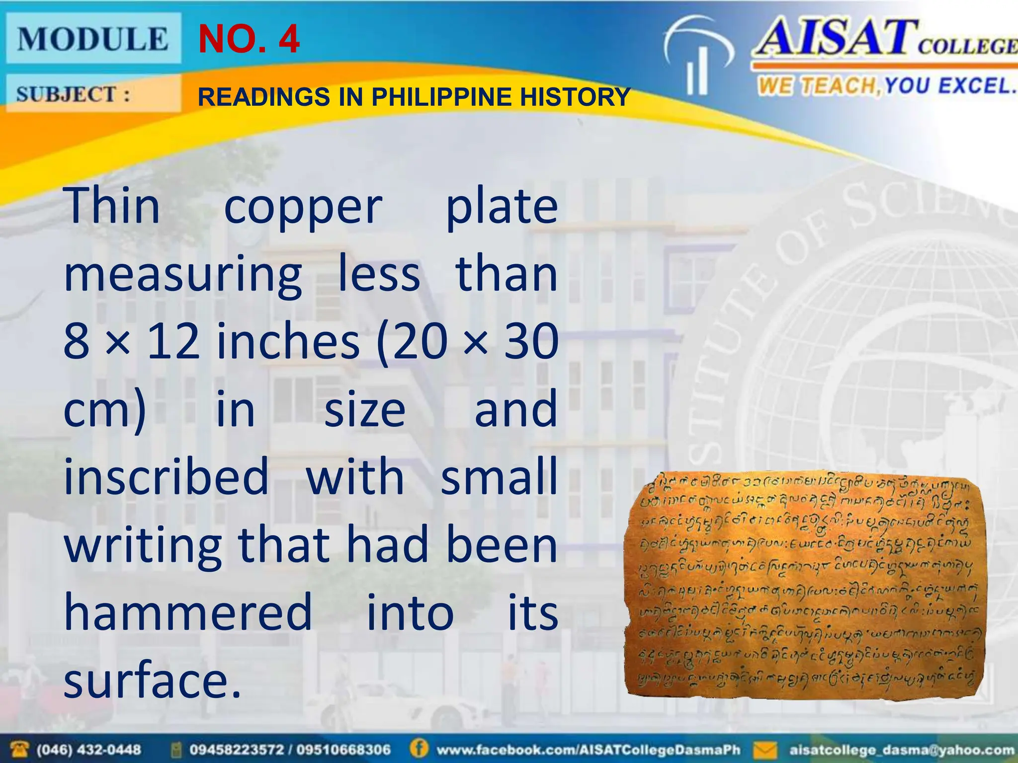 Laguna Copperplate Inscription - Readings in Philippine History | PPTX