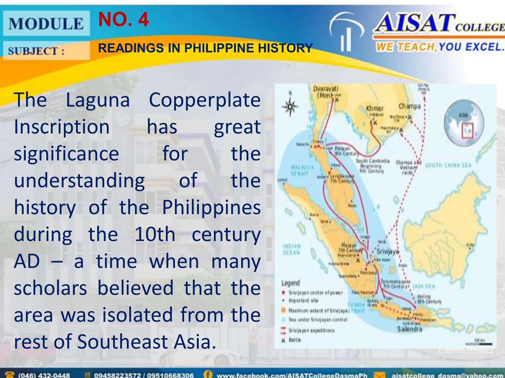 Laguna Copperplate Inscription - Readings in Philippine History | PPTX
