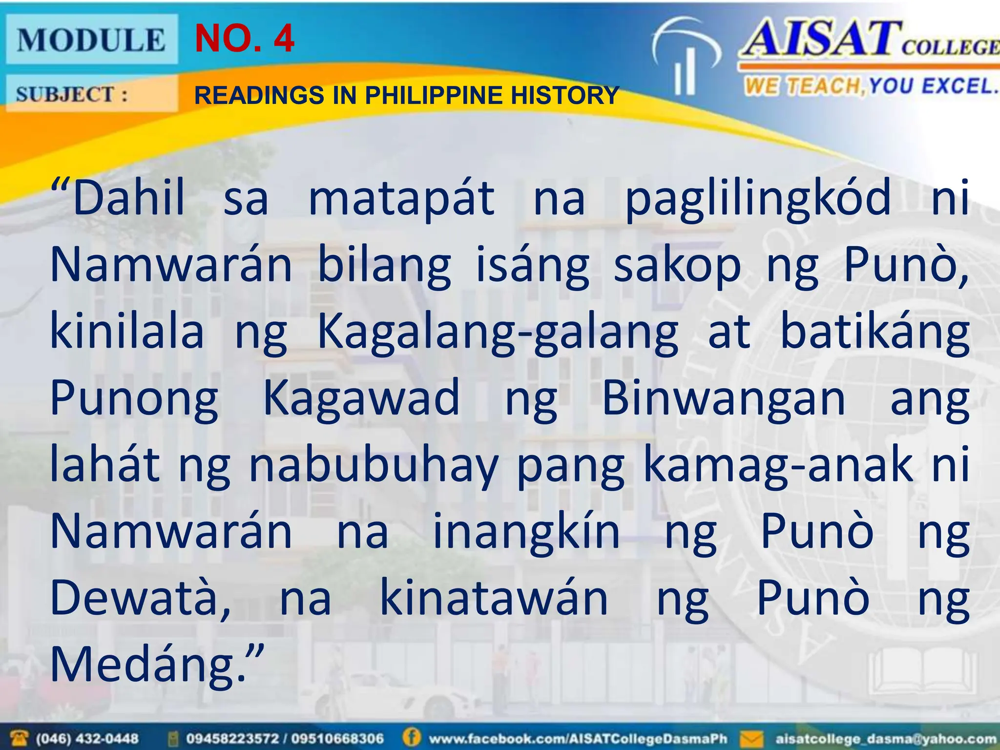 Laguna Copperplate Inscription - Readings in Philippine History | PPTX