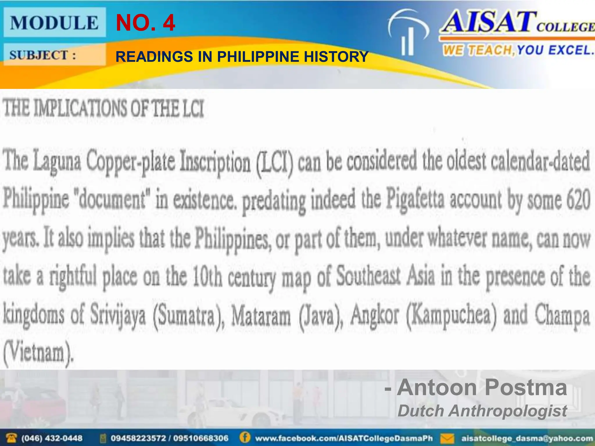 Laguna Copperplate Inscription - Readings in Philippine History | PPTX