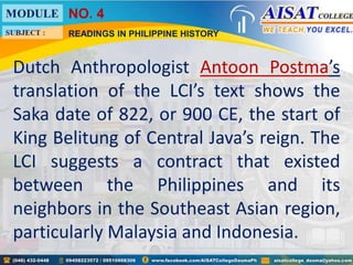 Laguna Copperplate Inscription - Readings in Philippine History | PPTX