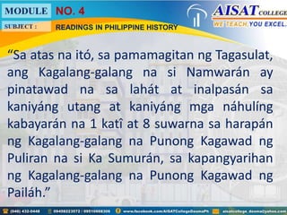 Laguna Copperplate Inscription - Readings in Philippine History | PPTX