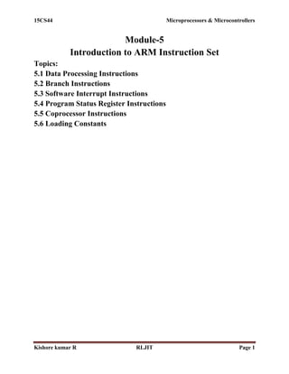 15CS44 MP & MC module 5 | PDF