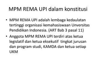 Mpm rema upi | PPTX