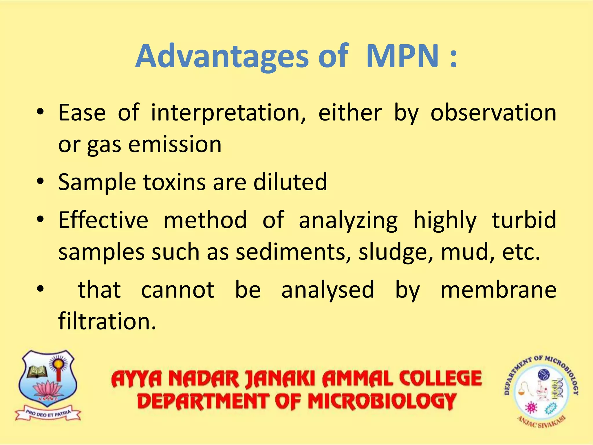 Most probable number or multiple tube fermentation technique | PPTX