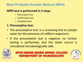 Most probable number or multiple tube fermentation technique | PPTX