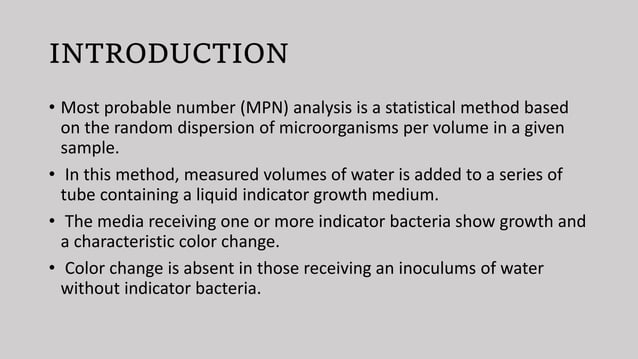 MPN AND INDIRECT METHODS OF MEASUREMENT OF MICROBIAL GROWTH | PPTX