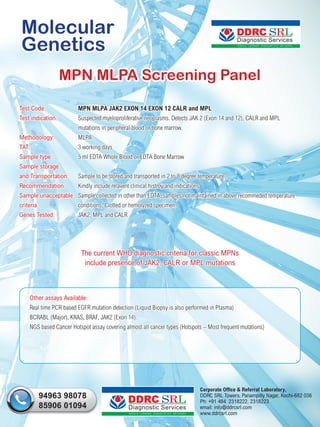 MPN MLPA Screening Panel | PDF