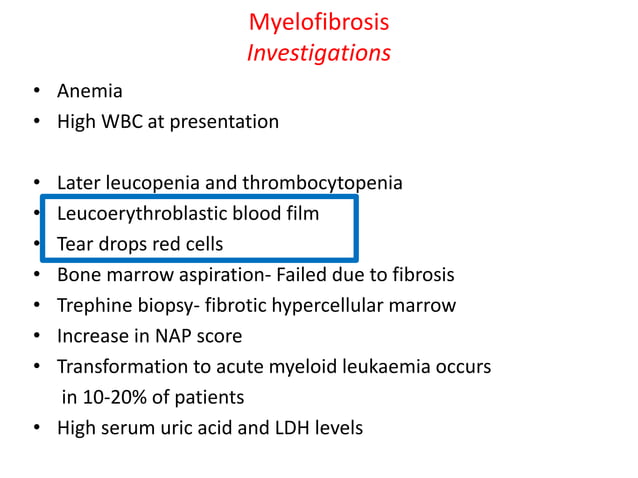 MPNs; Definition, Types of MPN Mutations, Aetiology, Clinical features ...