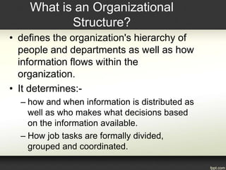 Organizational Structure and Design