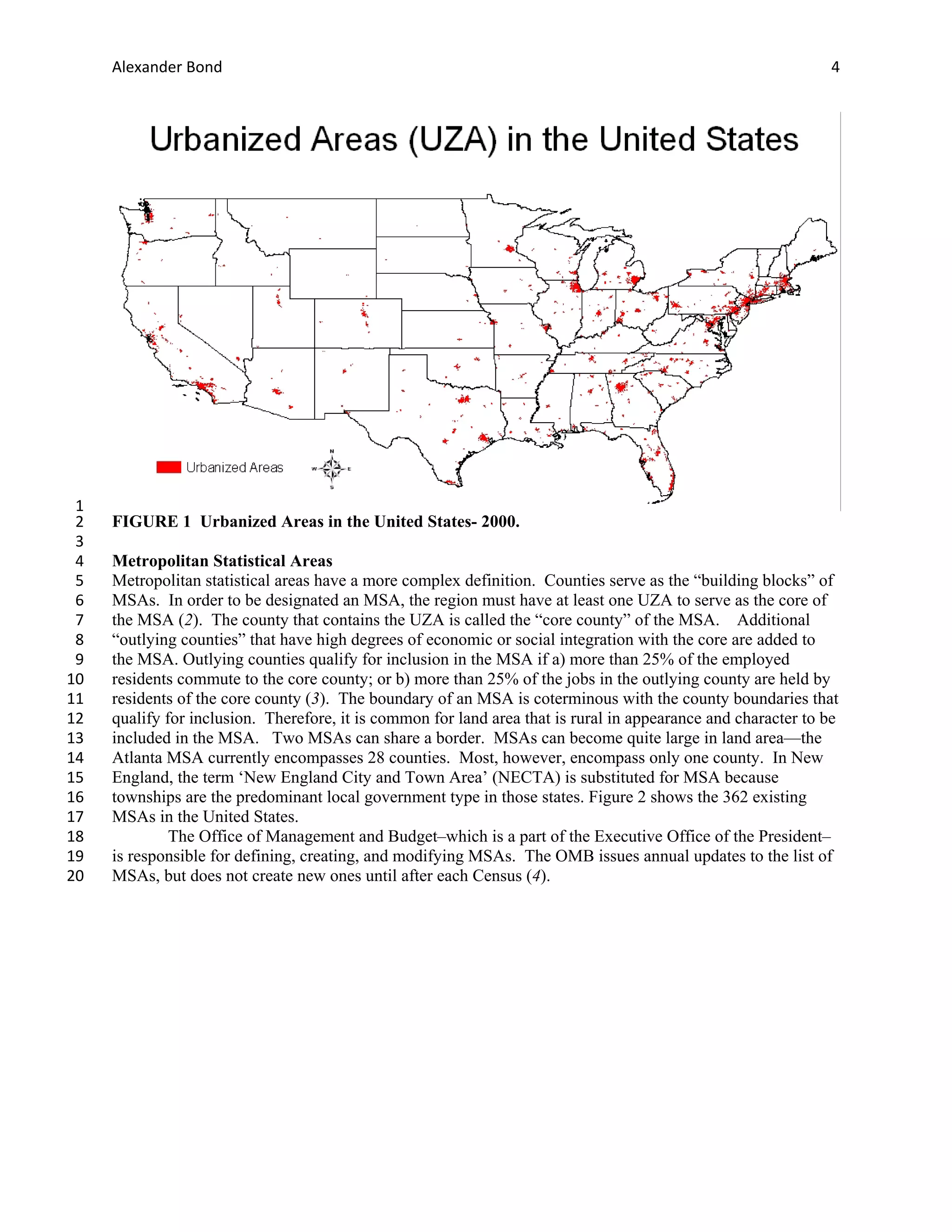 Establishing an MPO Boundary: the MSA vs. UZA Standard | PDF