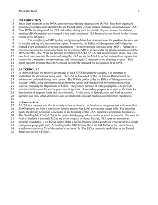 Establishing an MPO Boundary: the MSA vs. UZA Standard | PDF