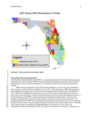 Establishing an MPO Boundary: the MSA vs. UZA Standard | PDF