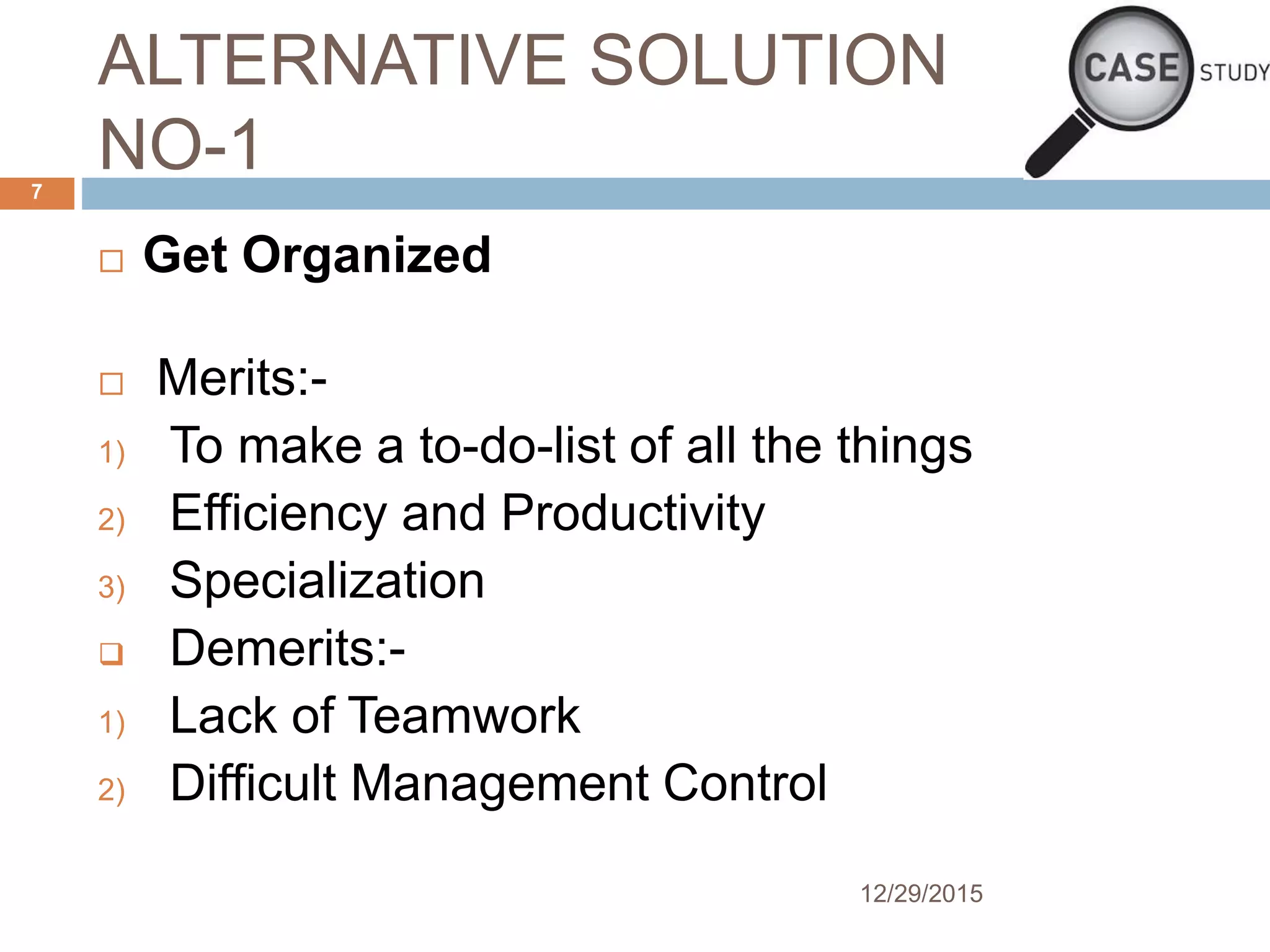 management & leadership (case study) | PPTX
