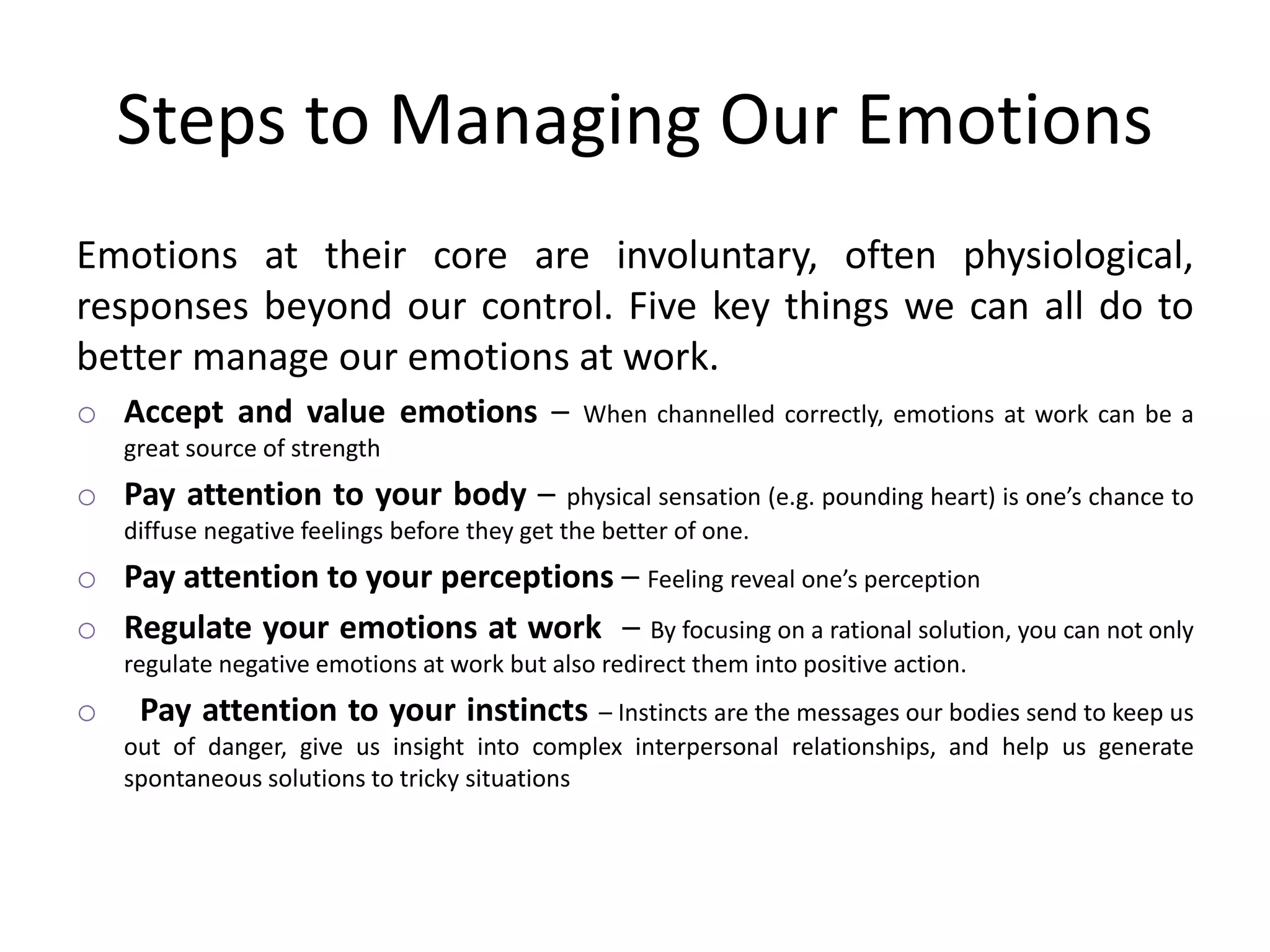 Managing emotions and mood | PPTX