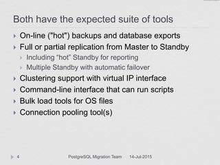 Elephants vs. Dolphins: Comparing PostgreSQL and MySQL for use in the ...