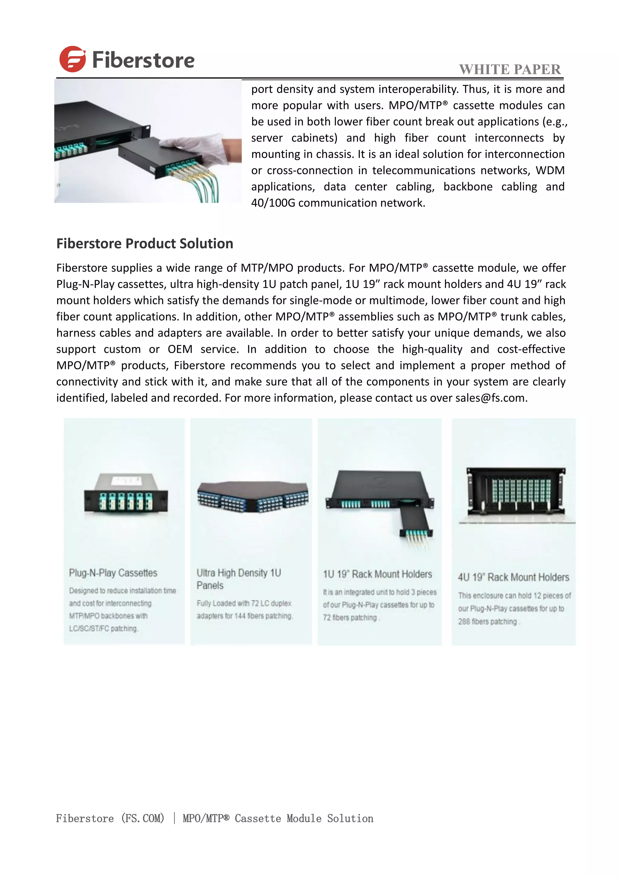 Mpomtp® cassette module solution | PDF