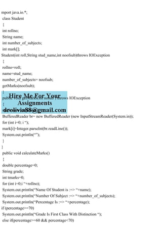mport java.io.; class Student { int rollno; String name; .pdf