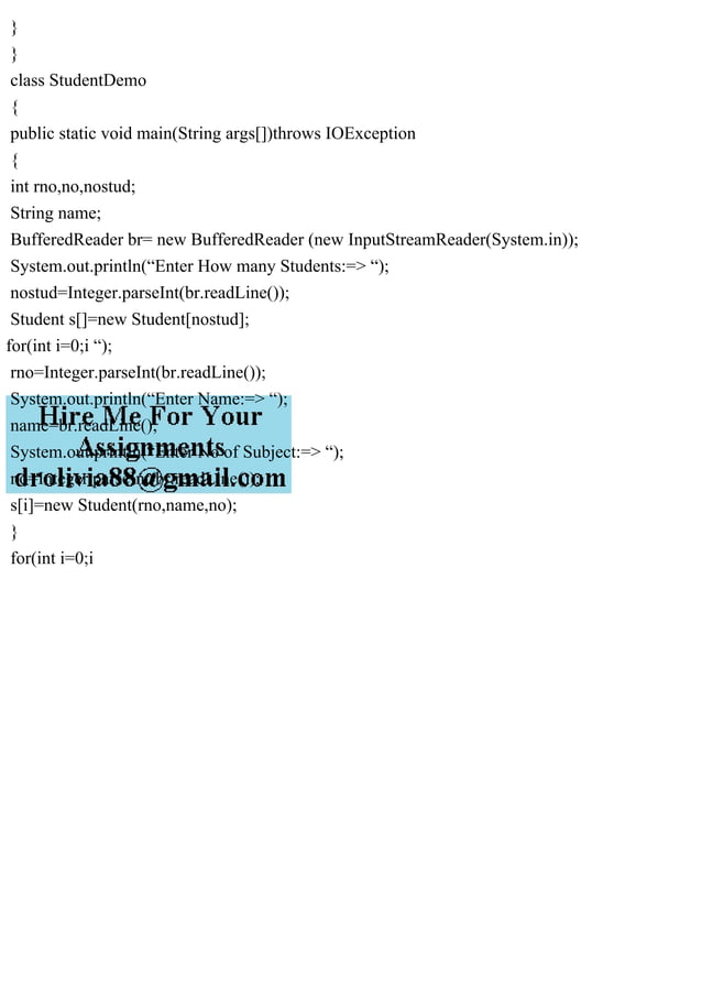 mport java.io.; class Student { int rollno; String name; .pdf