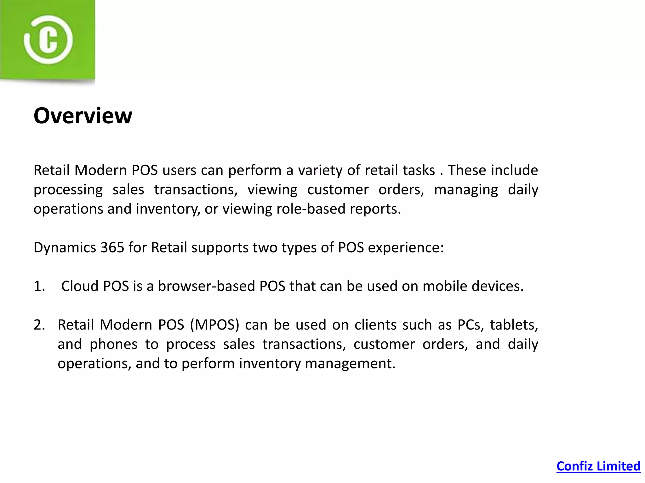 Modern POS Architecture | PPTX