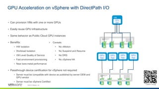 Accelerating & Optimizing Machine Learning on VMware vSphere leveraging ...