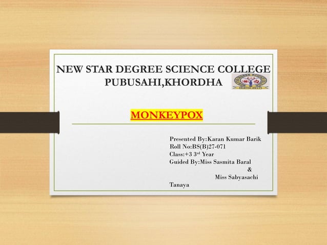 MPOX power point presentation for basic to advance.pptx | Infectious ...