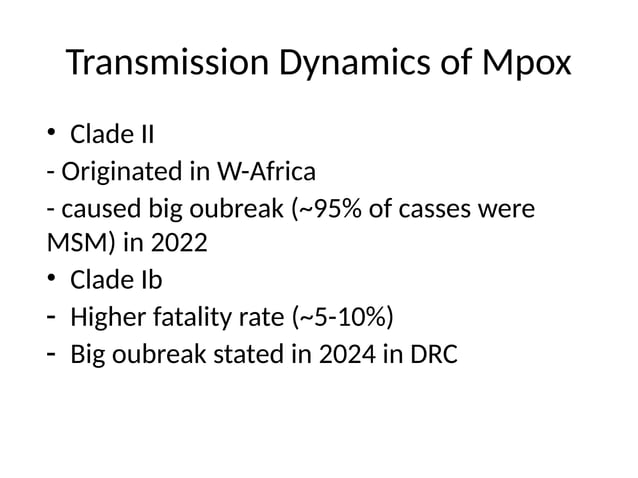 Modeling for pandemic preparedness and response- Mpox | PPT