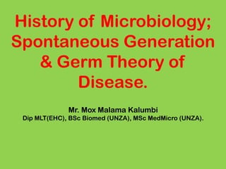 MPP201 Lecture 1a. History of Microbiology_Spontaneous Generation ...