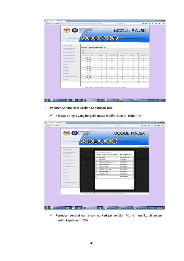 MODUL MAKLUMAT PENILAIAN PAJSK SEKOLAH MENENGAH | PDF
