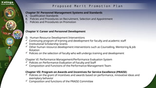 Merit Promotion Plan for Faculty of Kalinga State University | PPT