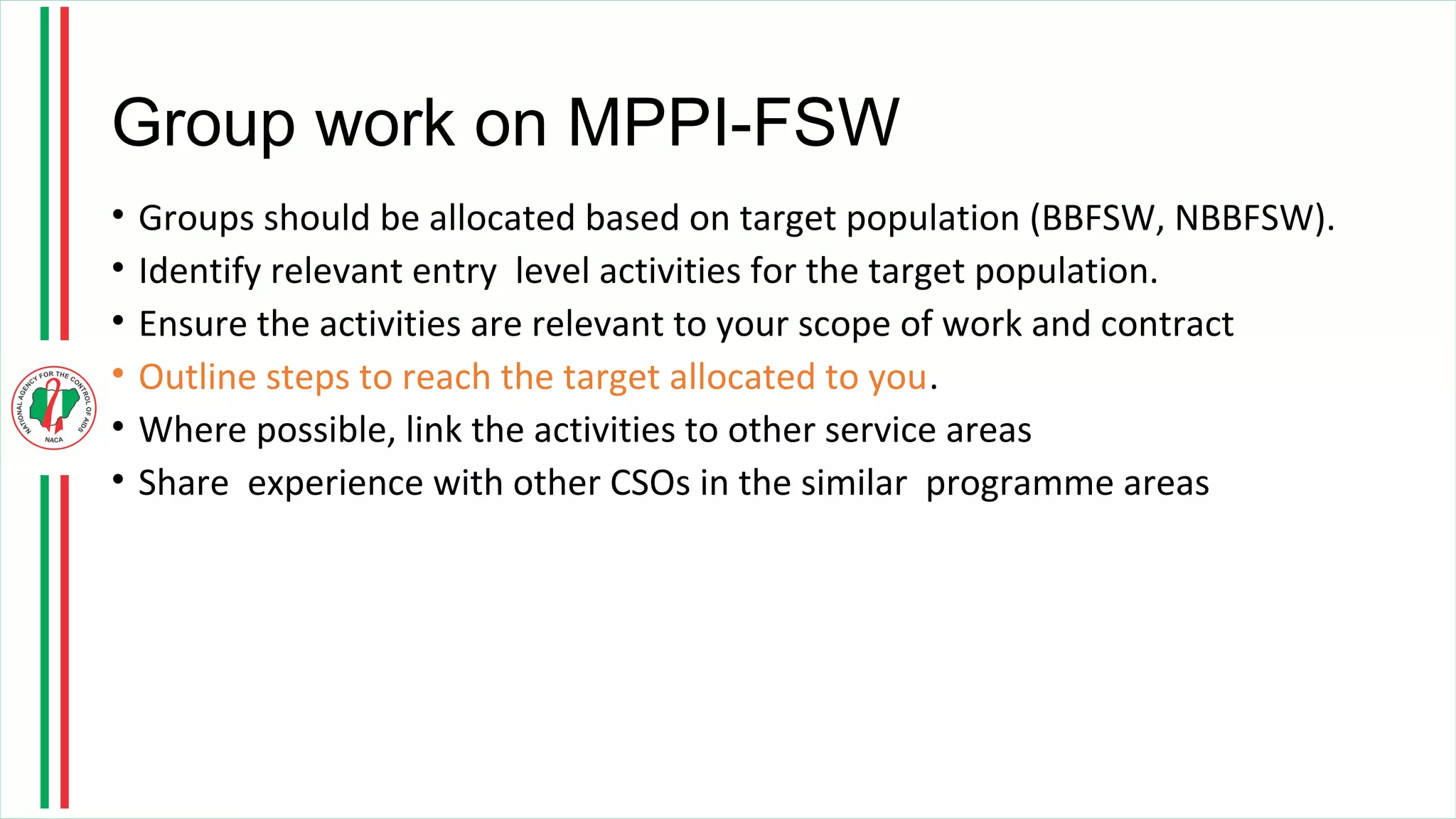 Minimum Prevention Package Intervention-MPPI Operationalization | PPT